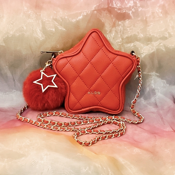 Aldo | Bags | Aldo Red Starshaped Quilted Crossbody Bag | Poshmark
